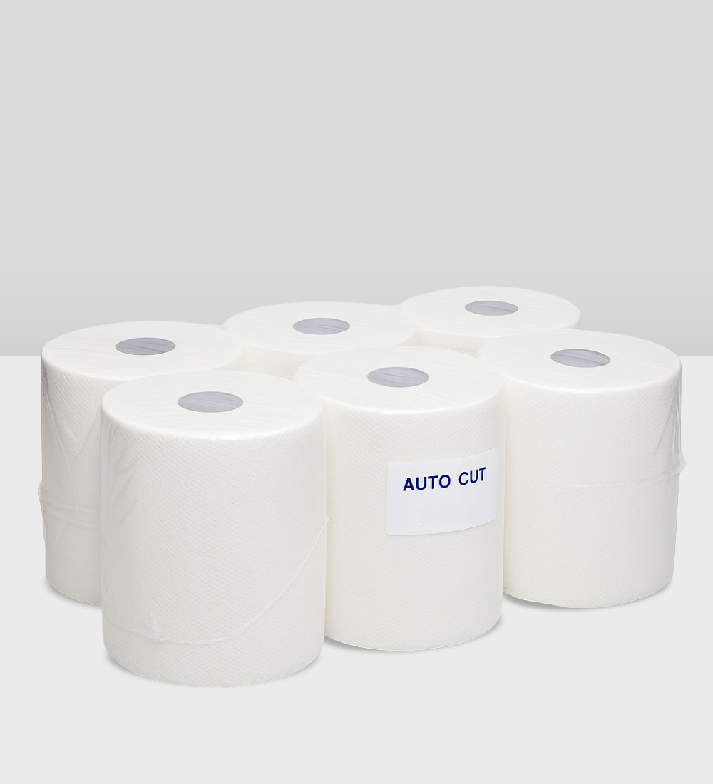 Embossed Autocut Tissue Paper – 6 Rolls | Soft & Durable | Qatar